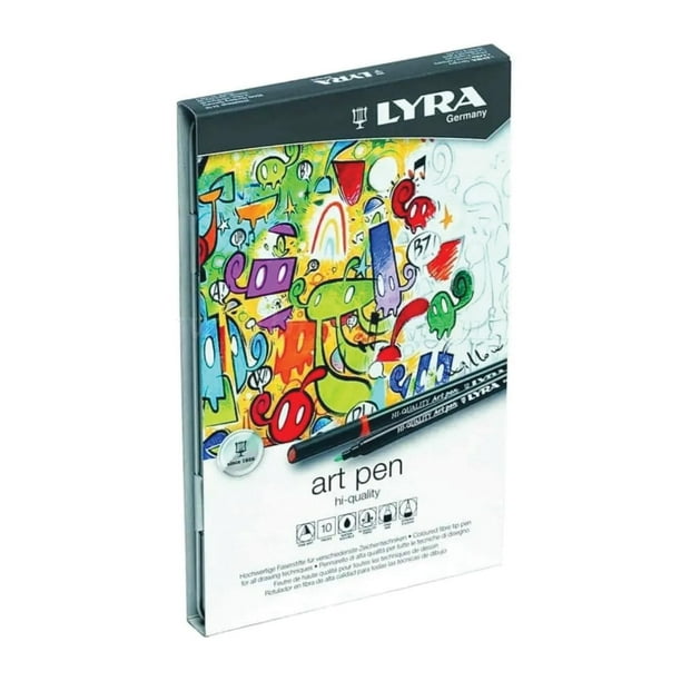 Marcadores Lyra Art Pen Set de 10 Colores | Lider