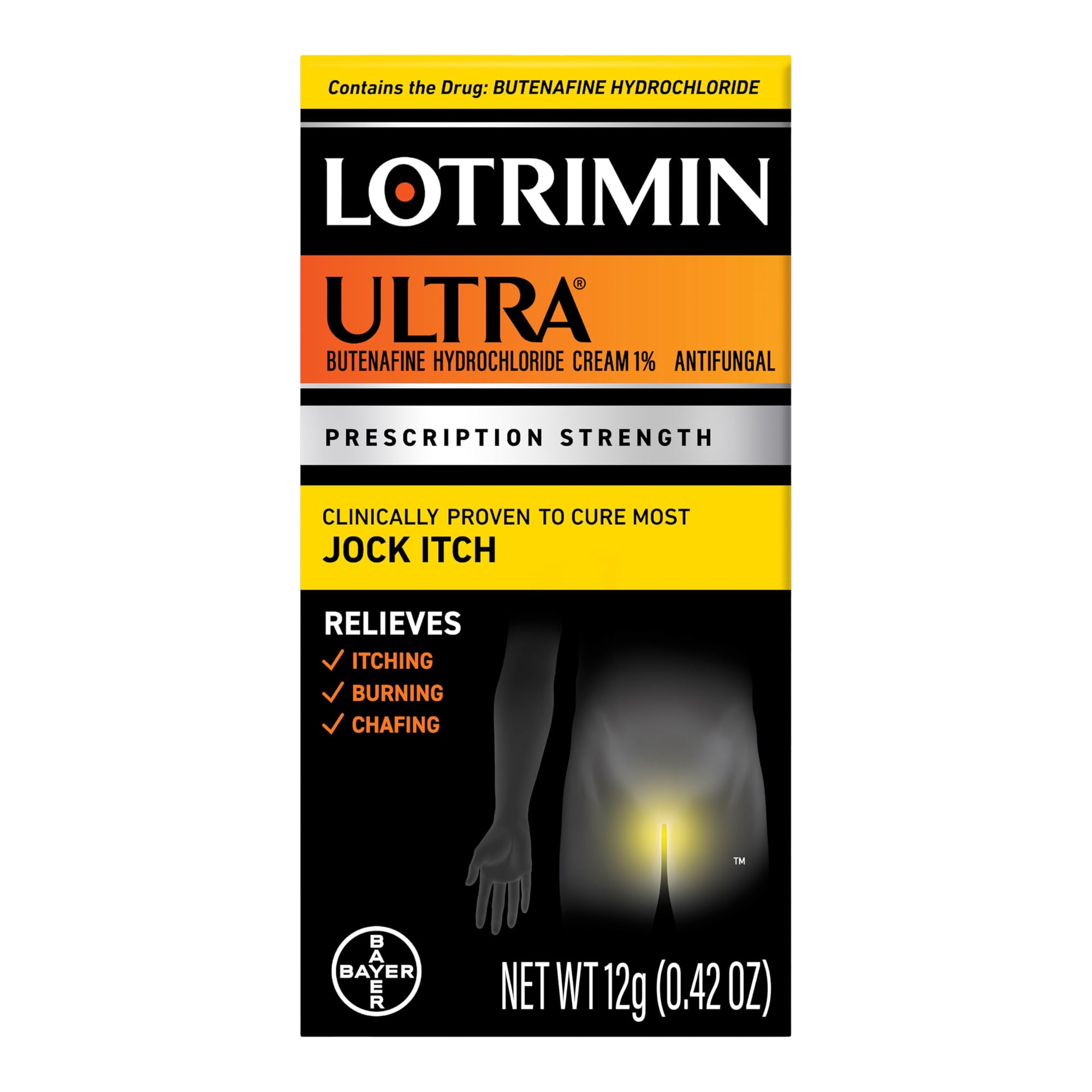 Crema para la tiña inguinal Lotrimin Ultra, clorhidrato de butenafina ...