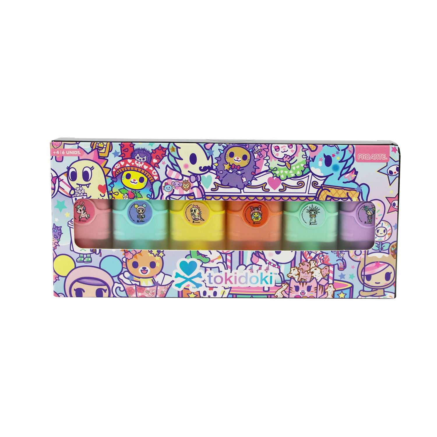 Toki doki set 6 destacadores proarte | Lider