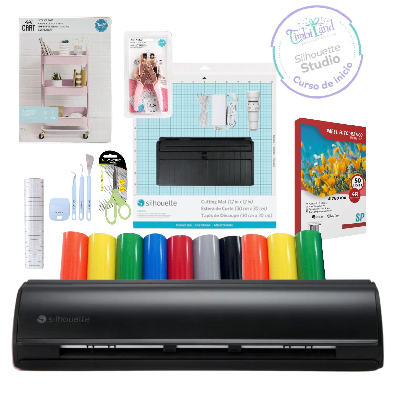 Kit Emprendedor Full Black + Curso Silhouette Studio | Lider