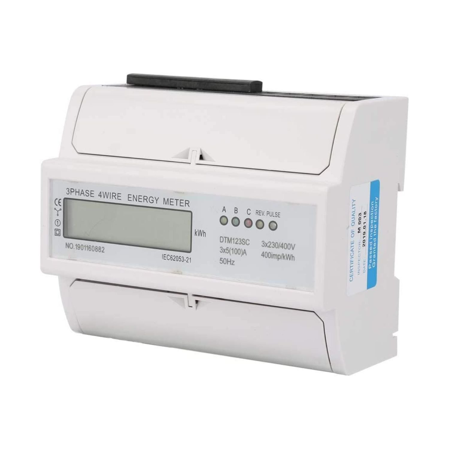 Medidor Trifásico Digital Kwh Din Ac 380v 5(100)a 50hz | Lider