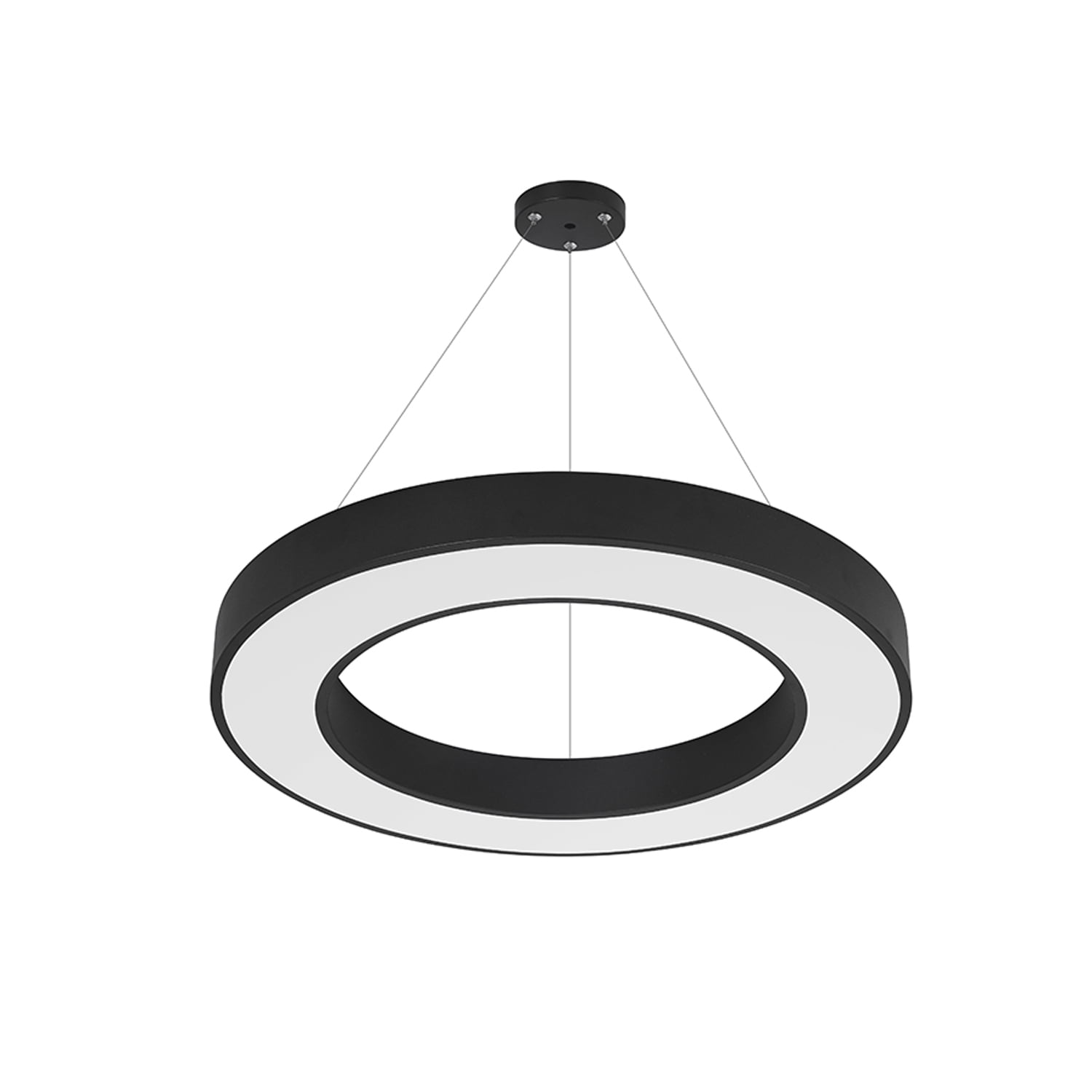 Lámpara LED Contorno Circular Negro 42W/60cms Luz Fría | Lider