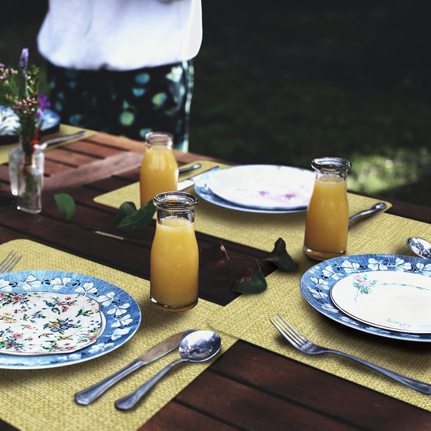 Set 6 Individuales Luxe Lemon Grass Rectangular | Lider