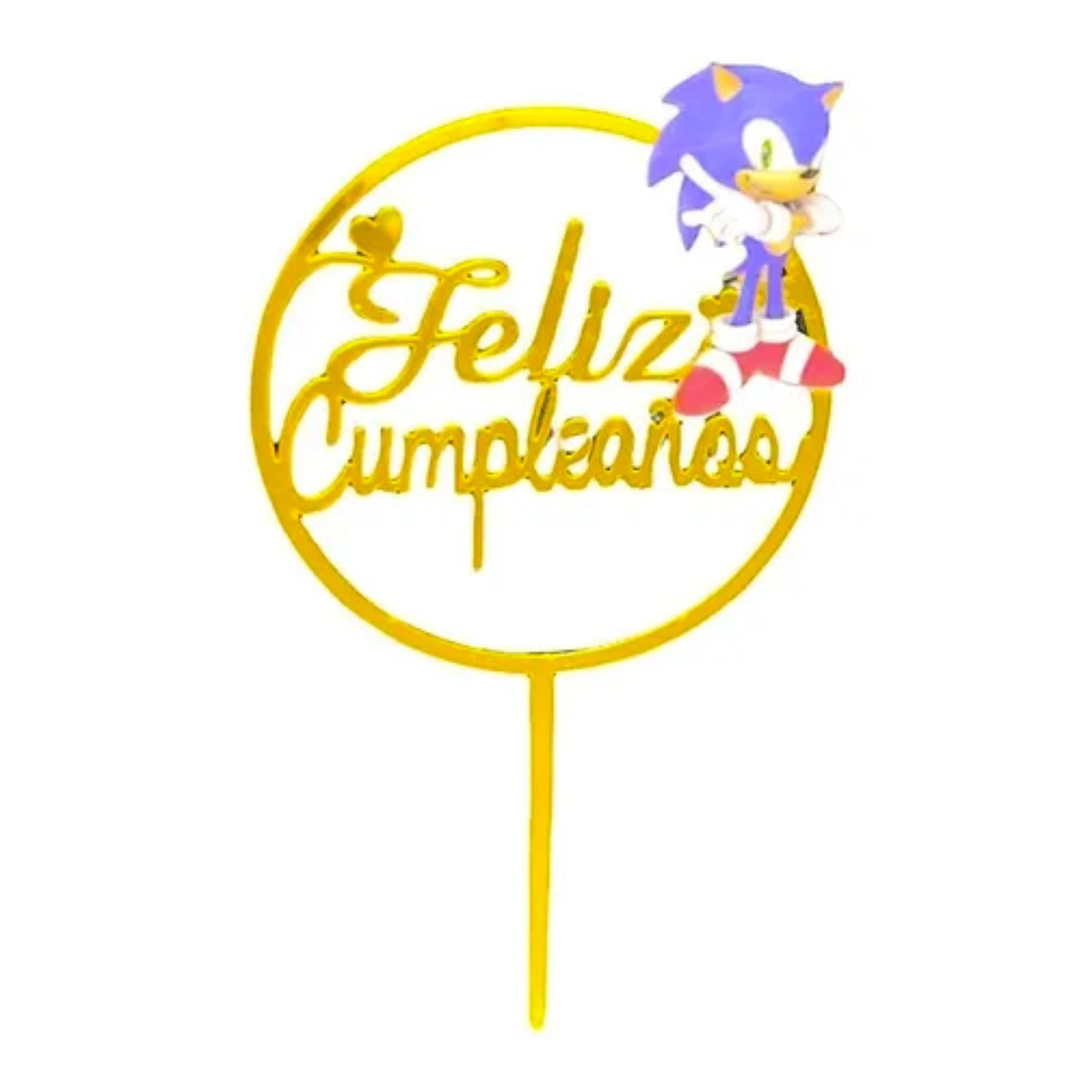 Cake Topper Feliz Cumpleaños Motivo Sonic | Lider
