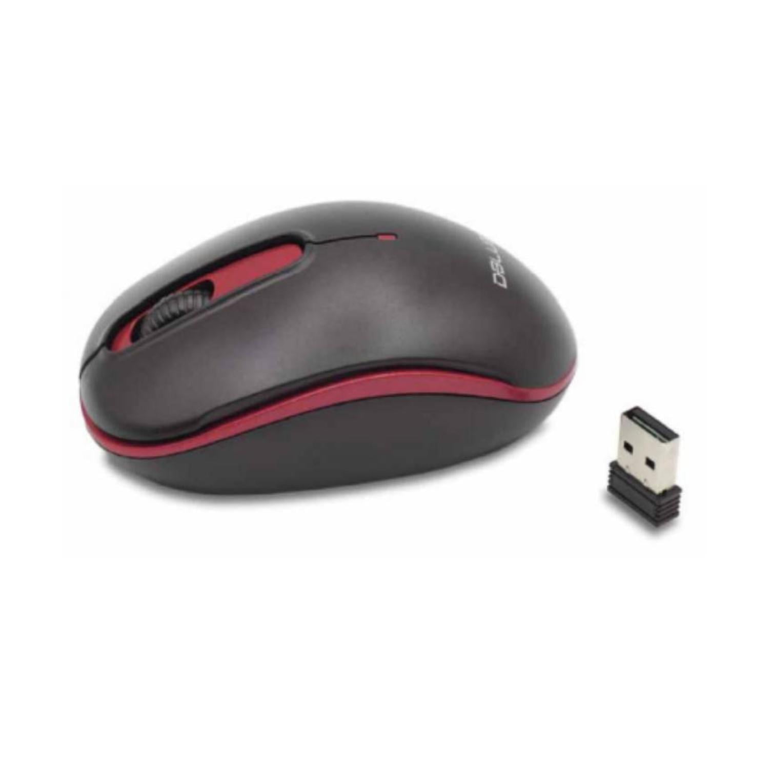 Mouse Inalambrico Usb Optico 3b 1000dpi Negro Rojo | Lider