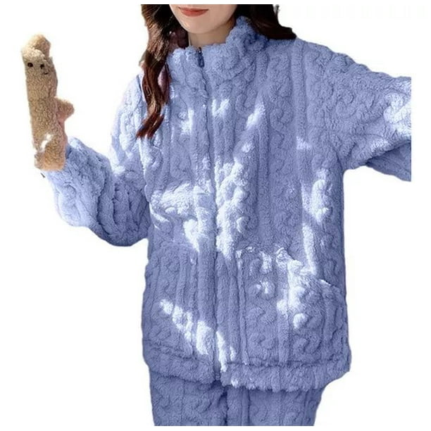 Pijama Conjunto Polar Invierno Suave Ropa Dormir Mujer | Lider