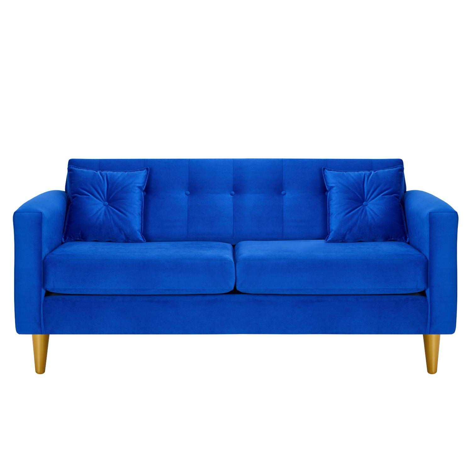 Sofa New Retro 3C Felpa 01 Azul Rey | Lider