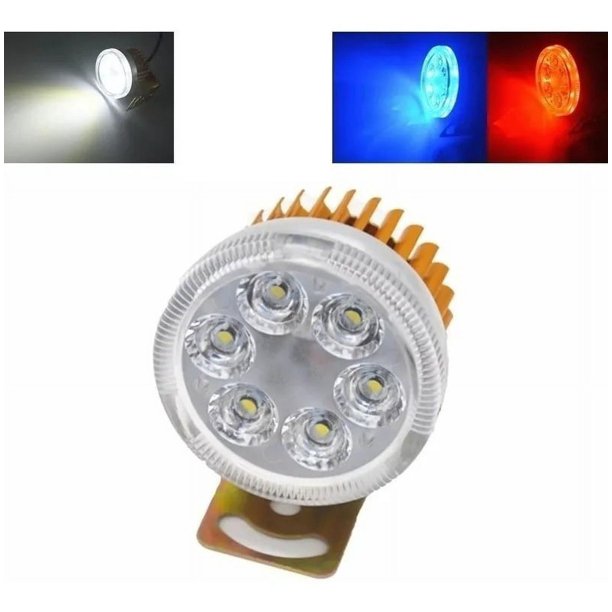 X2 Luces Foco Neblinero Led 18w Flash Rojo Azul Moto Auto | Lider
