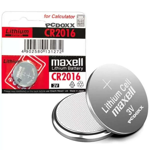 2x Pila CR2016 Boton Control Llave Alarma Porton Auto Vehiculo plateado ...