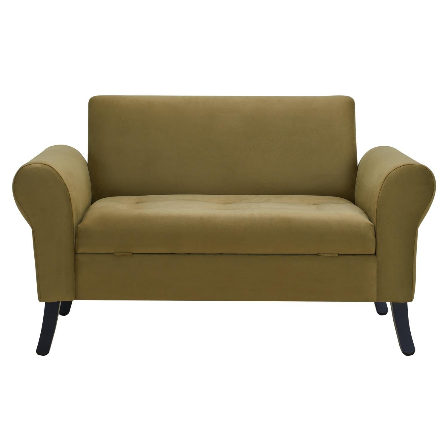 Banqueta Baul + Respaldo Lua 2C Felpa 20 Verde Musgo | Lider