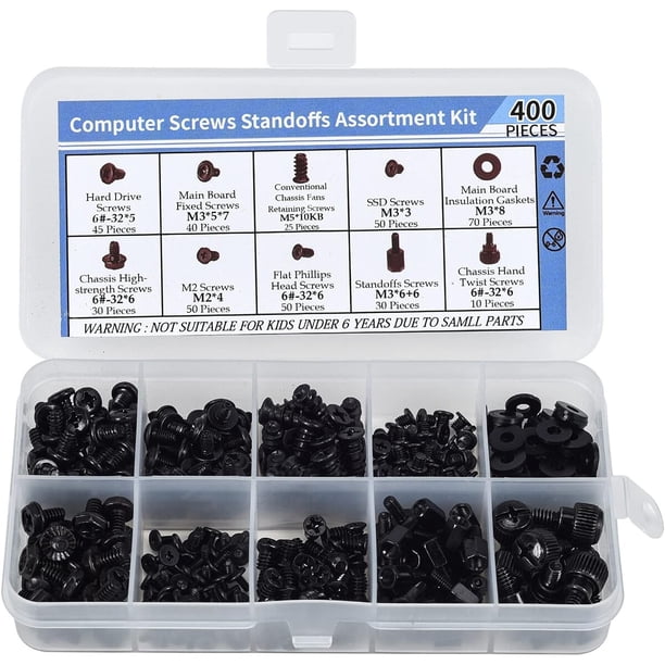 Kit Tornillos KBRPARTS 400PCS Standoffs Para PC Motherboard | Lider