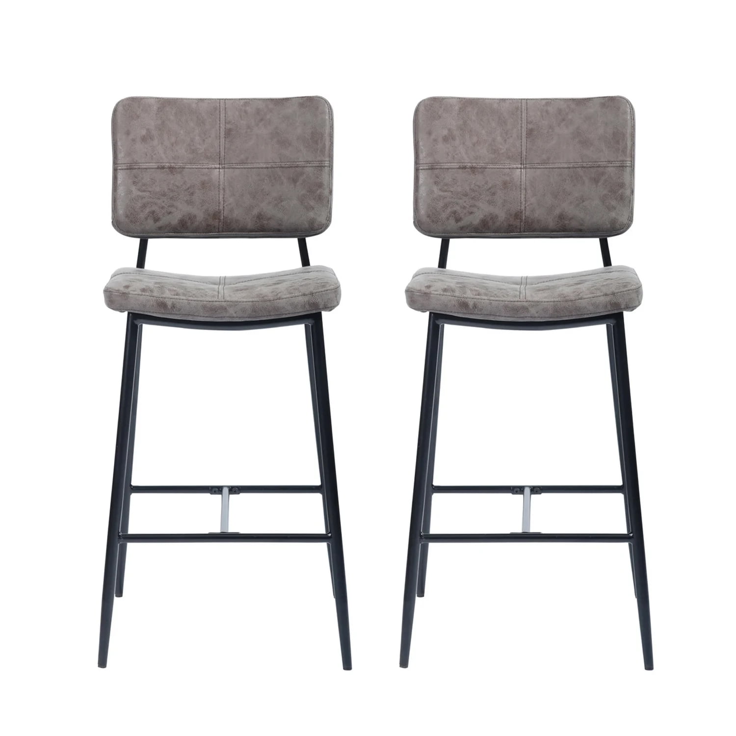 Pack 2 Pisos Bar con Espaldar Acolchado Alto Gris | Lider