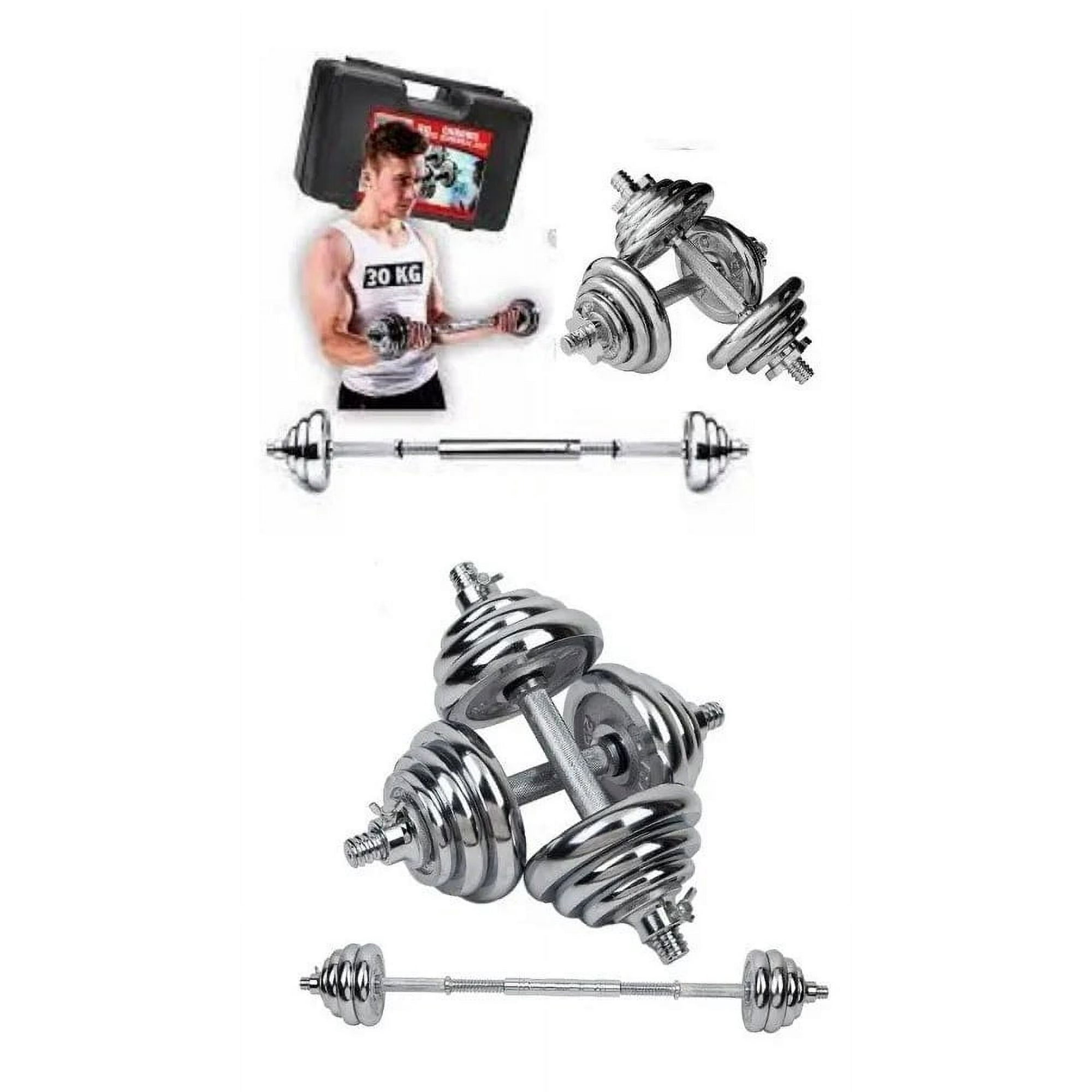 Kit Mancuernas 30 Kilos Pesas + Estuche Maletín + Extensión | Lider