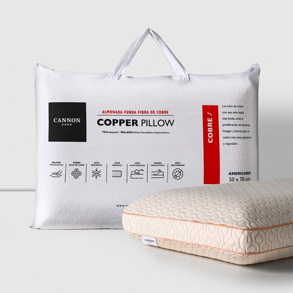 Almohada Techno CN Cooper Pillow King 43*87*13 | Lider