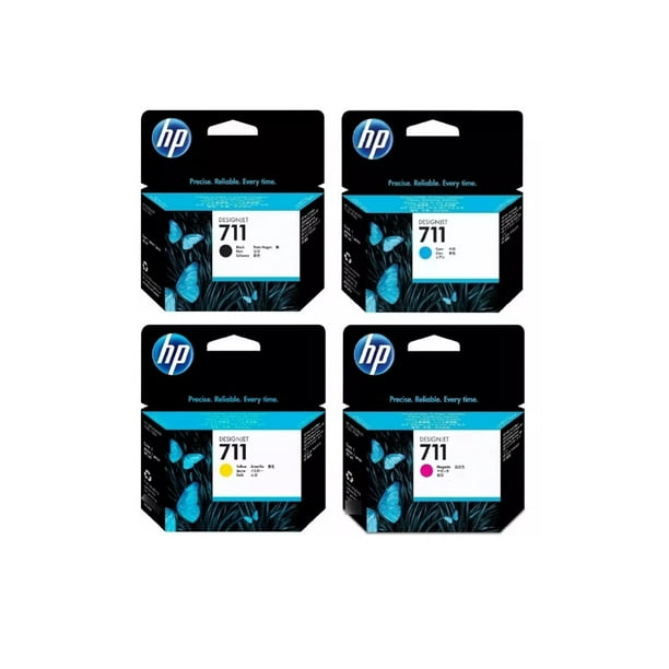 Pack Cartuchos Hp 711XL Negro + 711 Colores N/M/C/Y | Lider