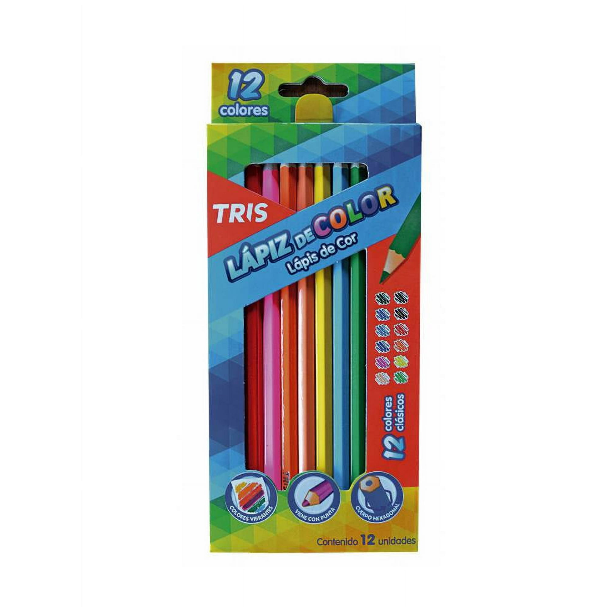 24 cajas de Lápiz de color 12 colores | Lider
