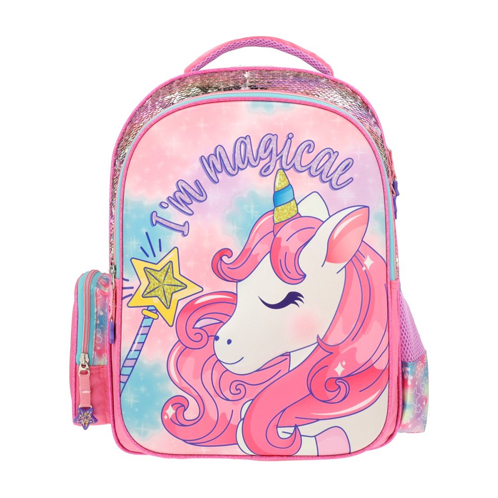 Mochila Keepack Unicornio Rosado Corona | Lider