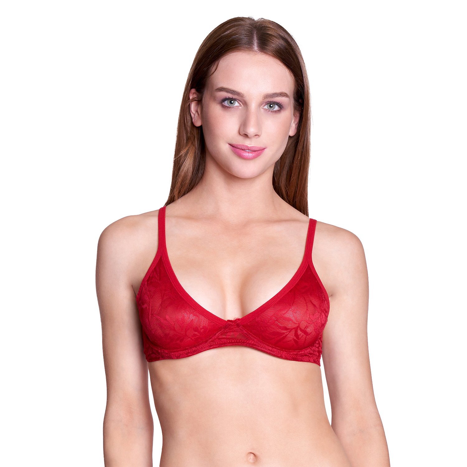Sostén Encaje Mujer Rojo Copa 34B 3860 | Lider