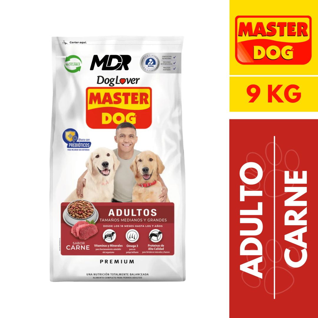 Mdog Veteado Carne 9kg. | Lider