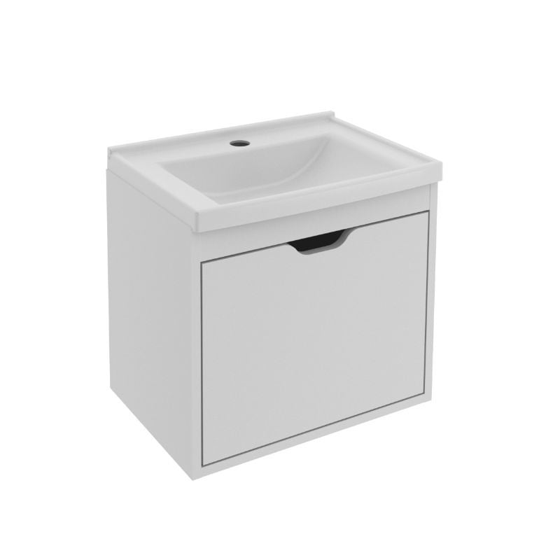 Vanitorio Mueble De Baño Con Lavamanos Incorporado 1 Puertas Blanco | Lider
