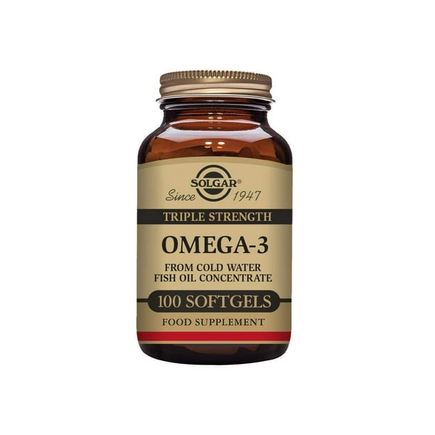 Suplemento Solgar Triple Strength Omega-3 950 mg 100 cápsulas blandas ...