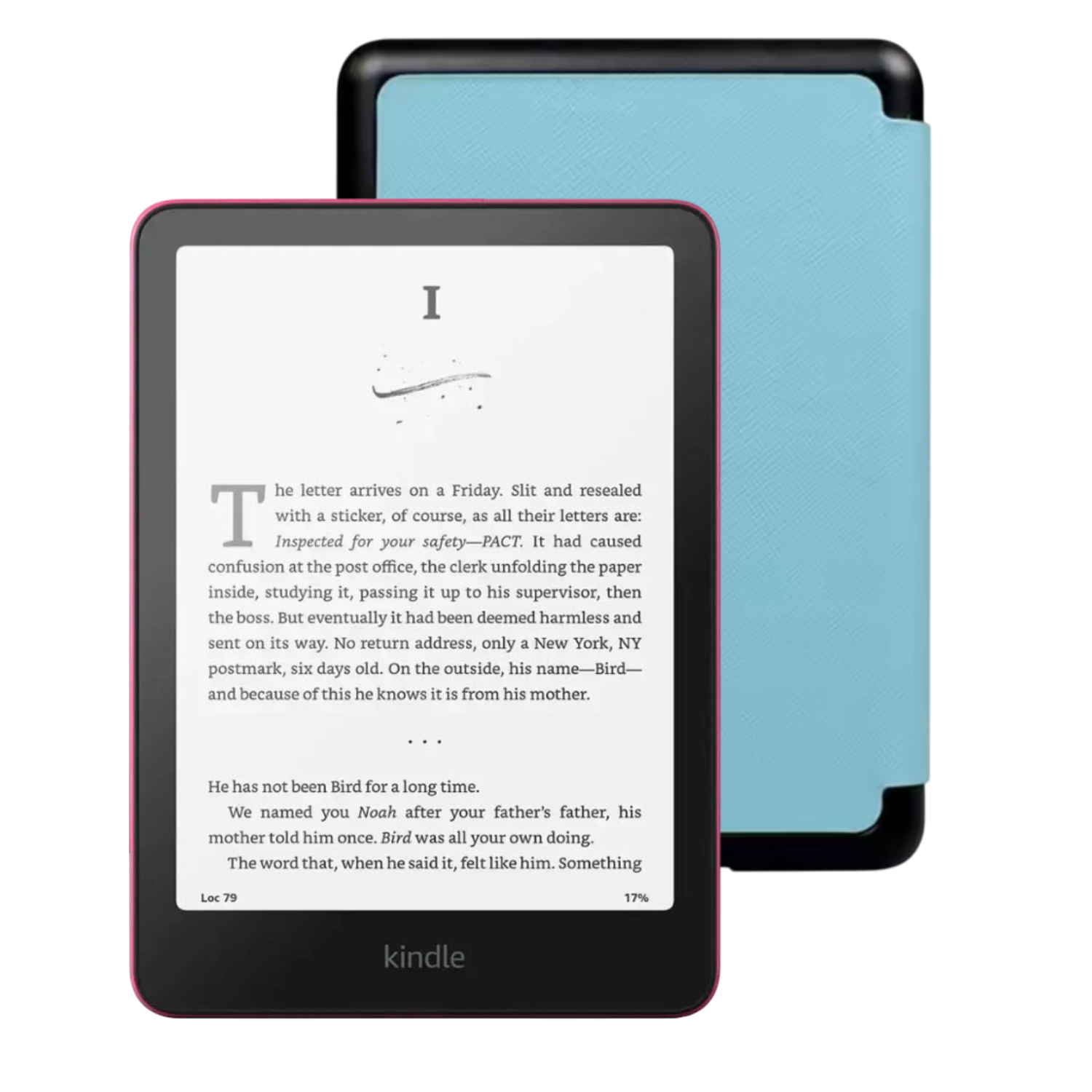 Kindle Paperwhite 7" 2024 16 GB Raspberry con Funda Premium Celeste | Lider