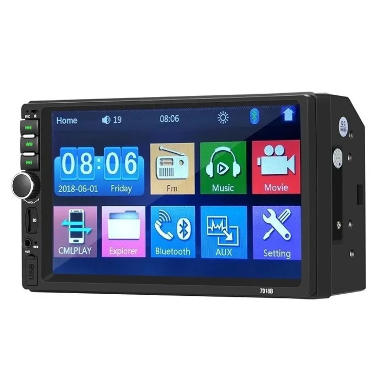 Radio Auto 2 Din Mirror Link Bt Pantalla Táctil Mp5 | Lider