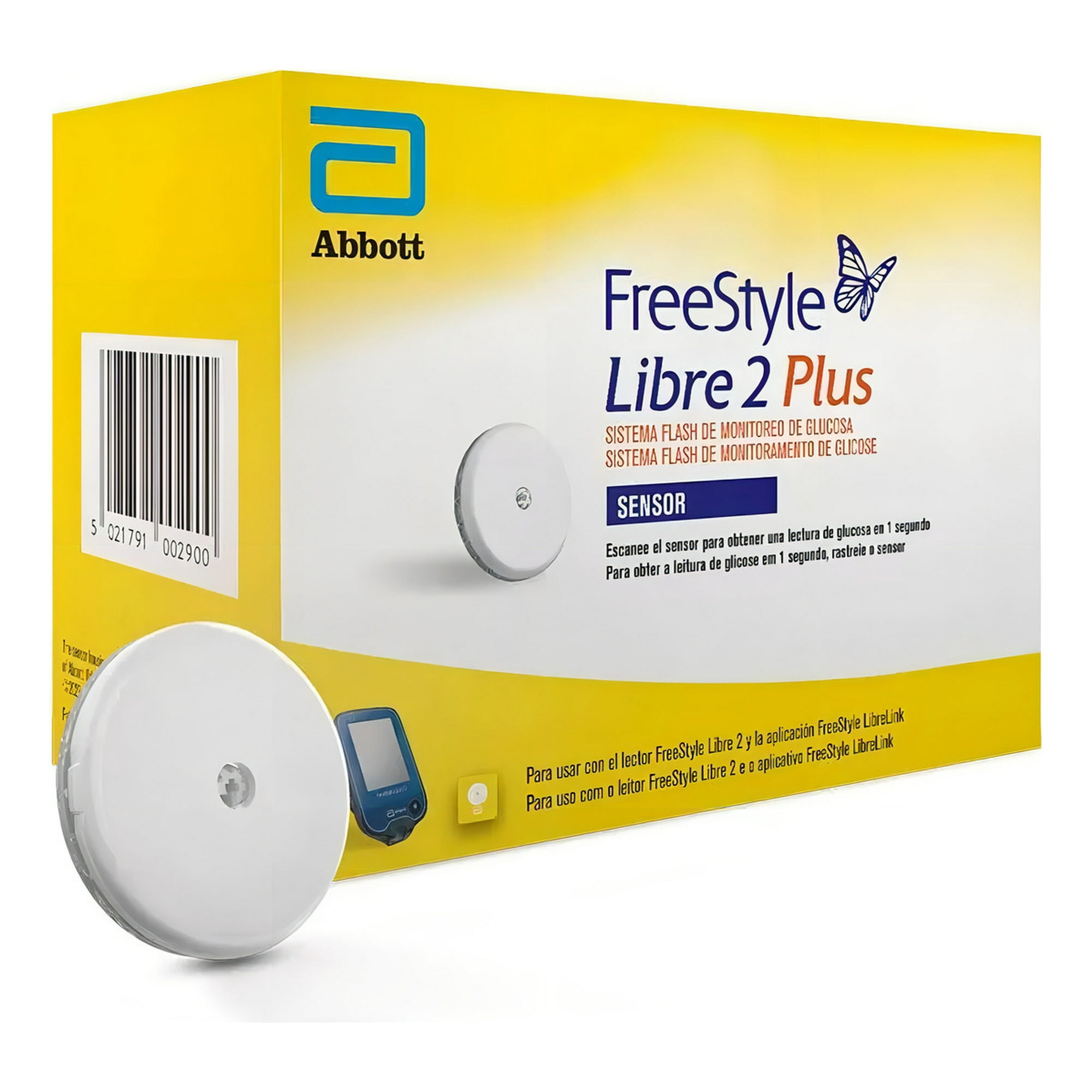 Glucómetro Continuo Abbott Freestyle Libre 2 Plus Amarillo | Lider