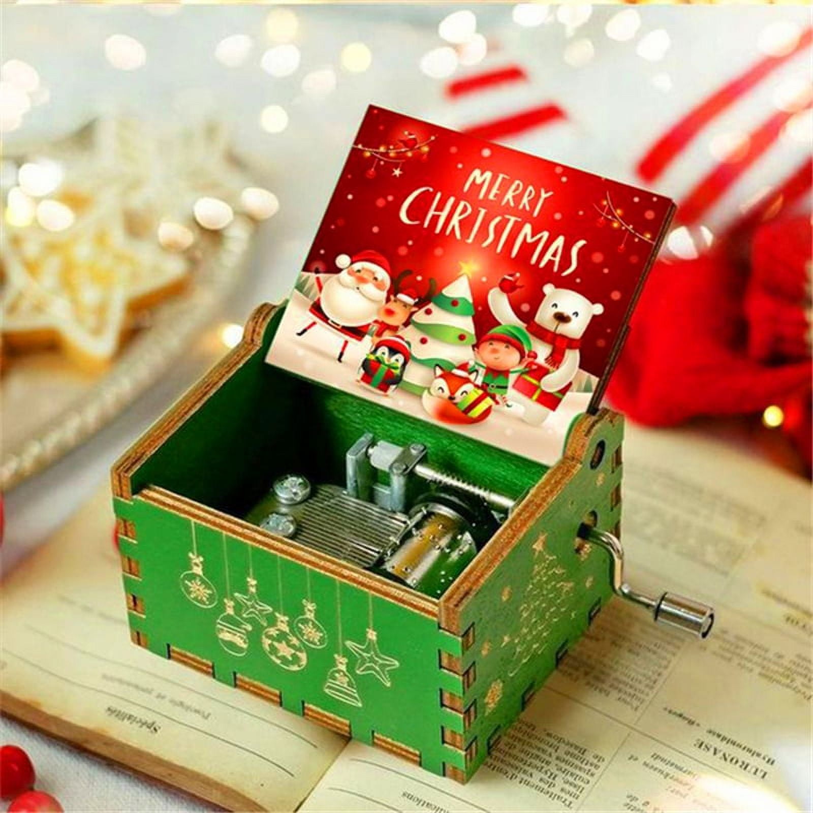 Delightful Wooden Antique Carved Hand Cranked Music Box - Perfect ...