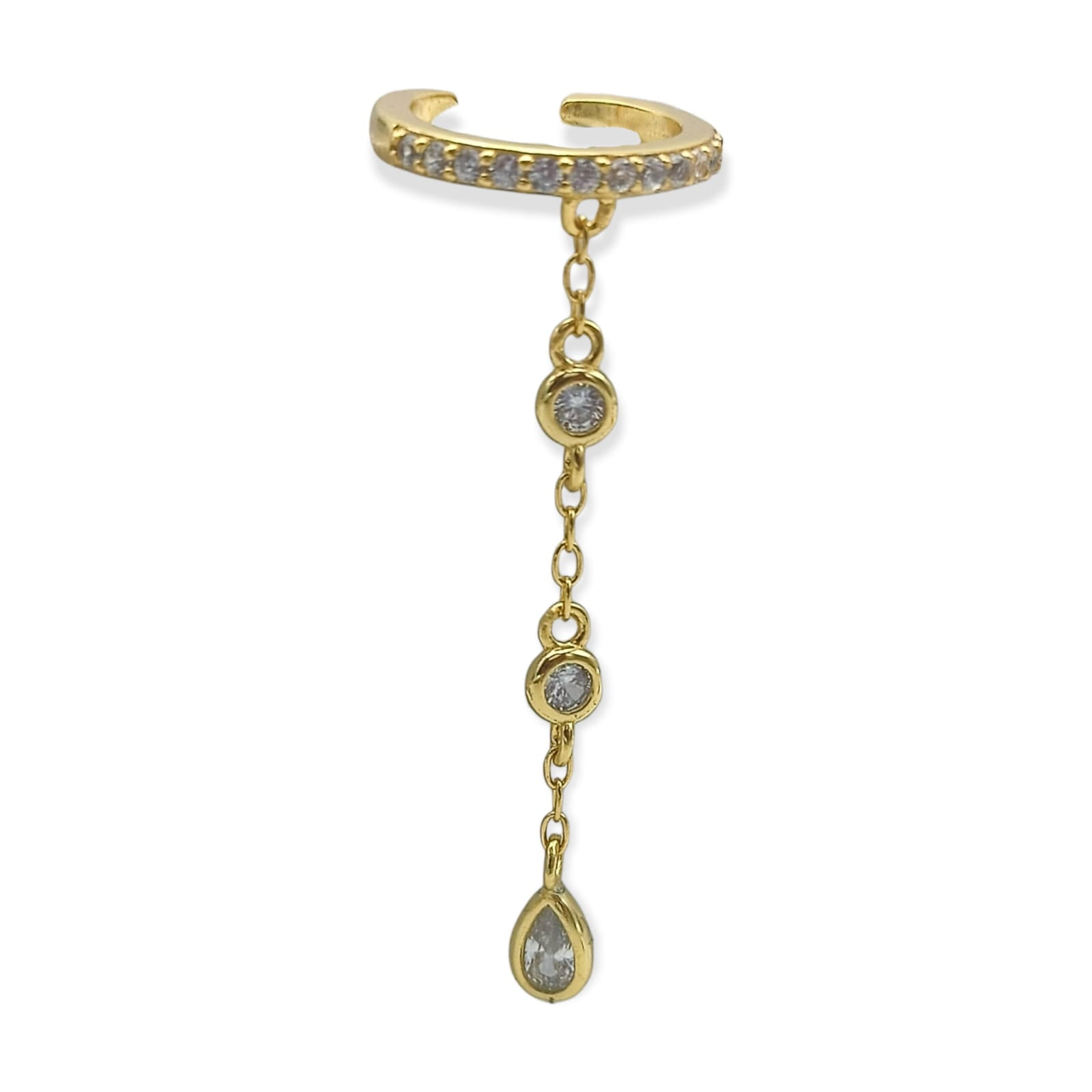 Aro Earcuff Jasmine Plata 925 Chapado En Oro 18k | Lider