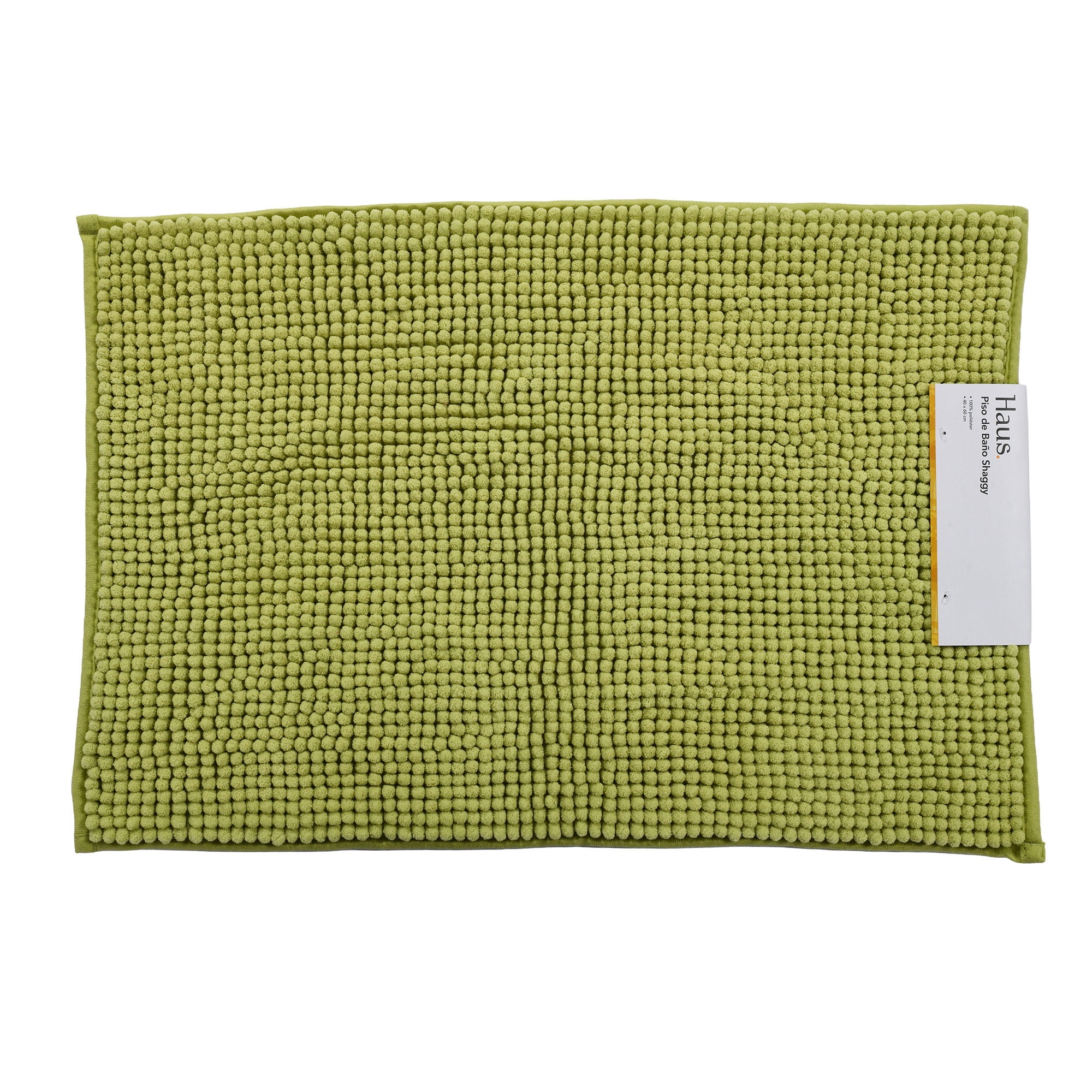 Piso Shaggy 40x60cm Poliester Verde lima | Lider
