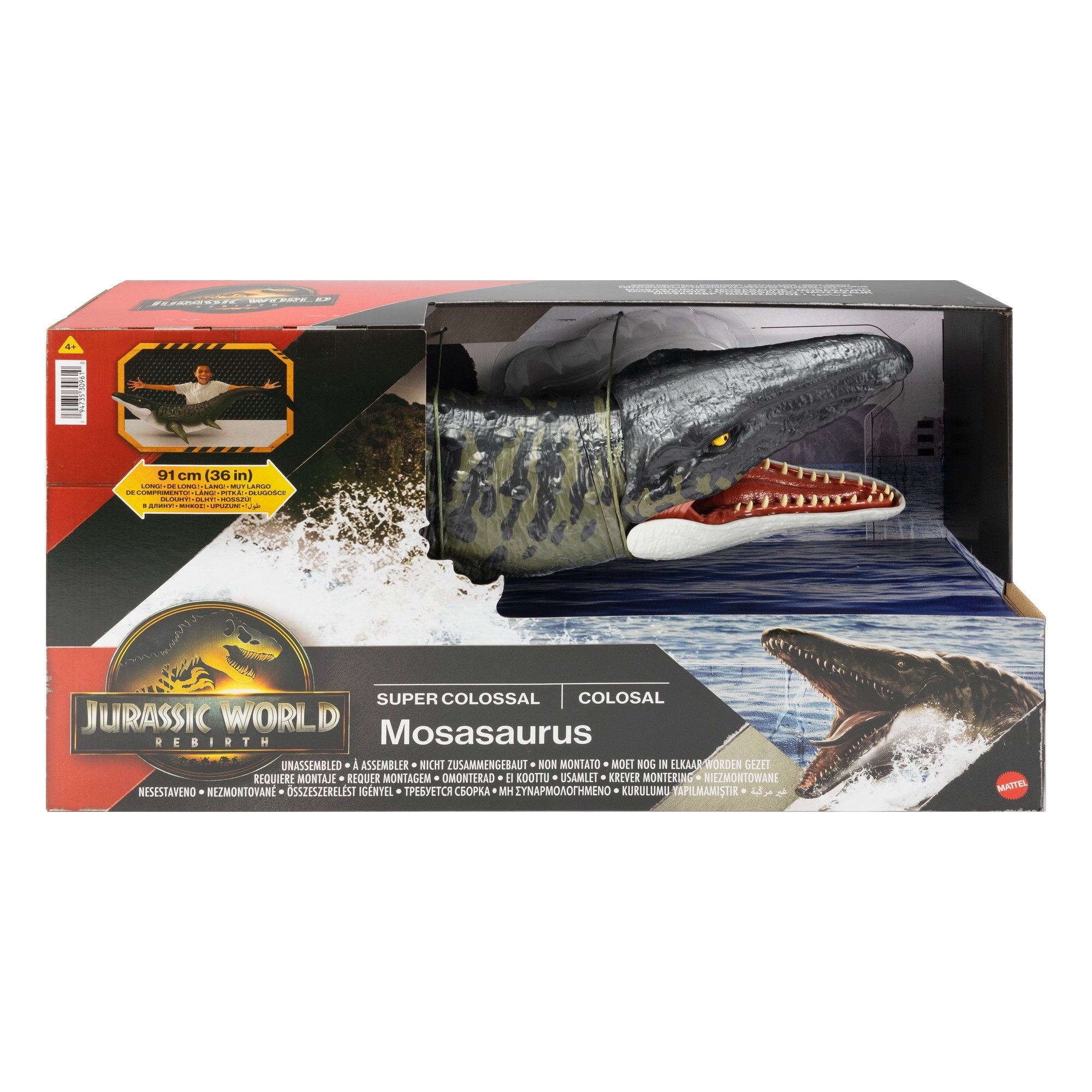 Figura de Acción Dinosaurio Jurassic World Super Colossal Mosasaurus ...