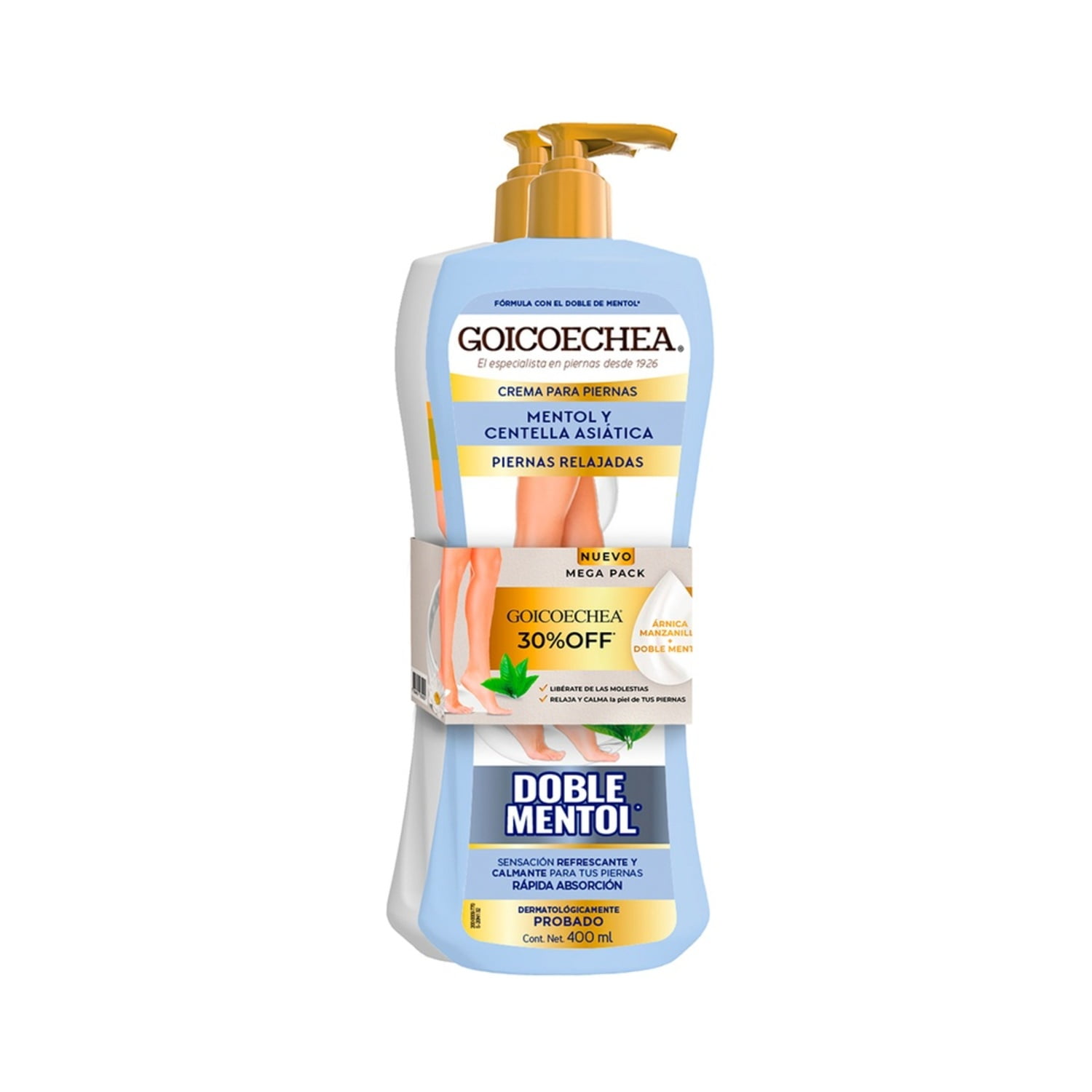 Pack Crema Doble Mentol 400ml + Arnica 400ml | Lider