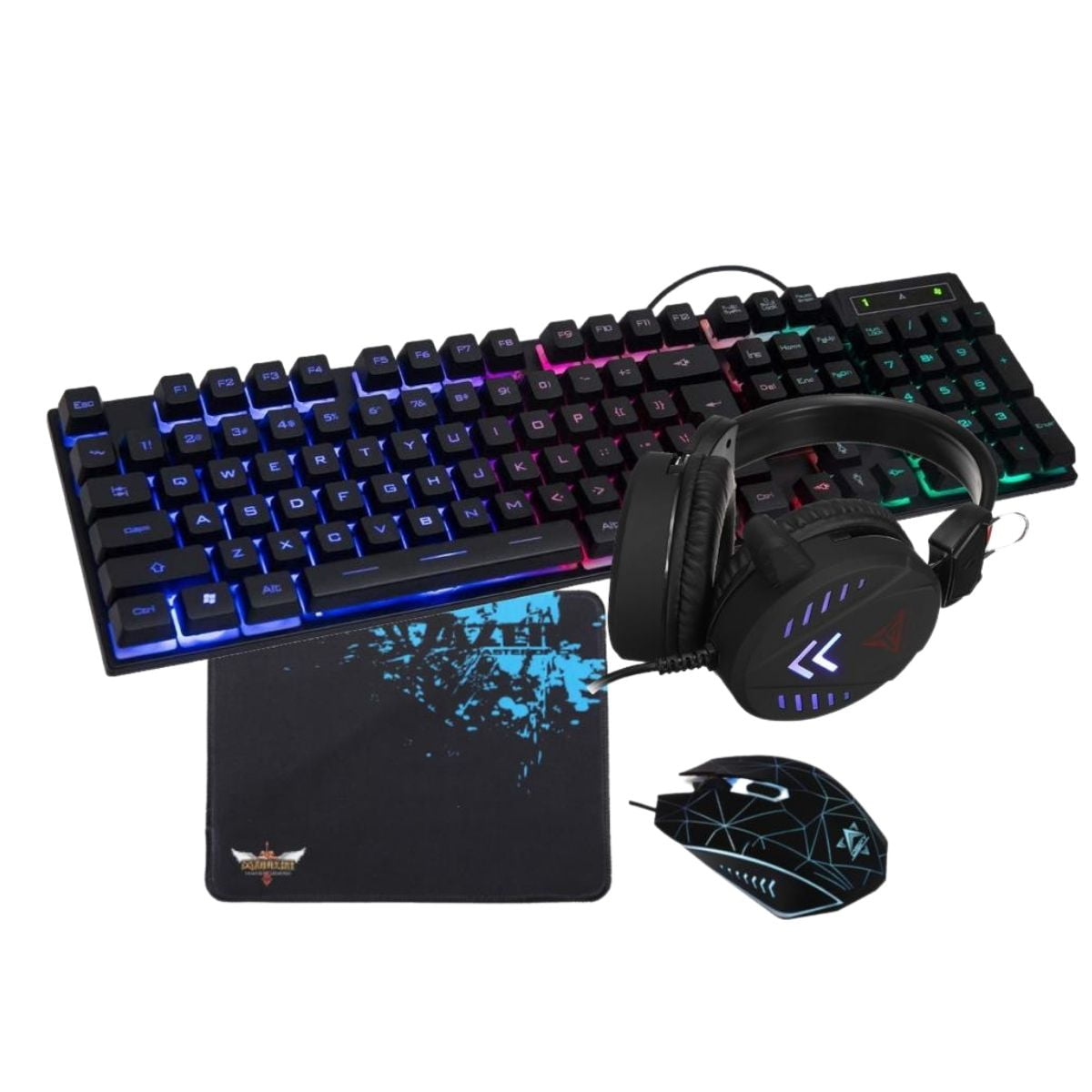 Pack Gamer Kit Teclado Mouse Pad Audifonos Mecanico Set 4x1 | Lider