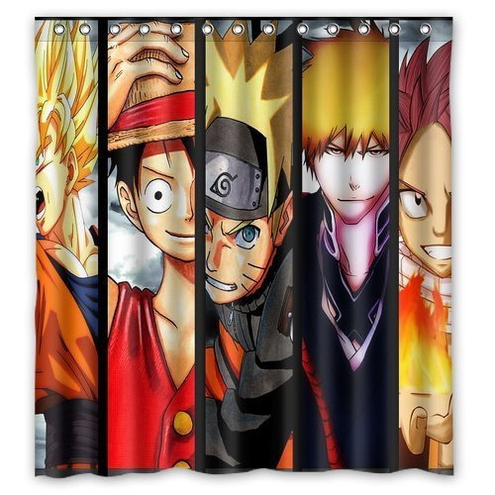 Cortina de ducha de Anime One Piece, Luffy, Dragon Ball, Bleach, Fairy ...