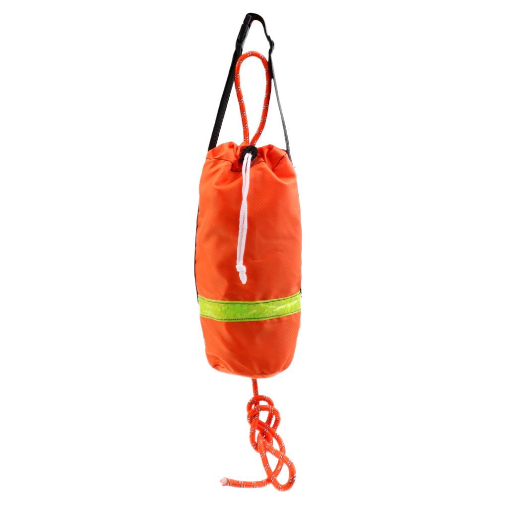 Kayak Water Floating Life Line Rescue Throw Rope Bag 21m Reflectante Y Naranja | Lider