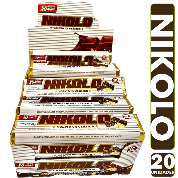 Nikolo - Barras De Chocolate Con Maní De Arcor(Caja Con 20U) | Lider