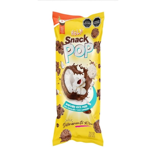 Popcorn listos con incrustación Chocolate Coco 250g.Holy | Lider