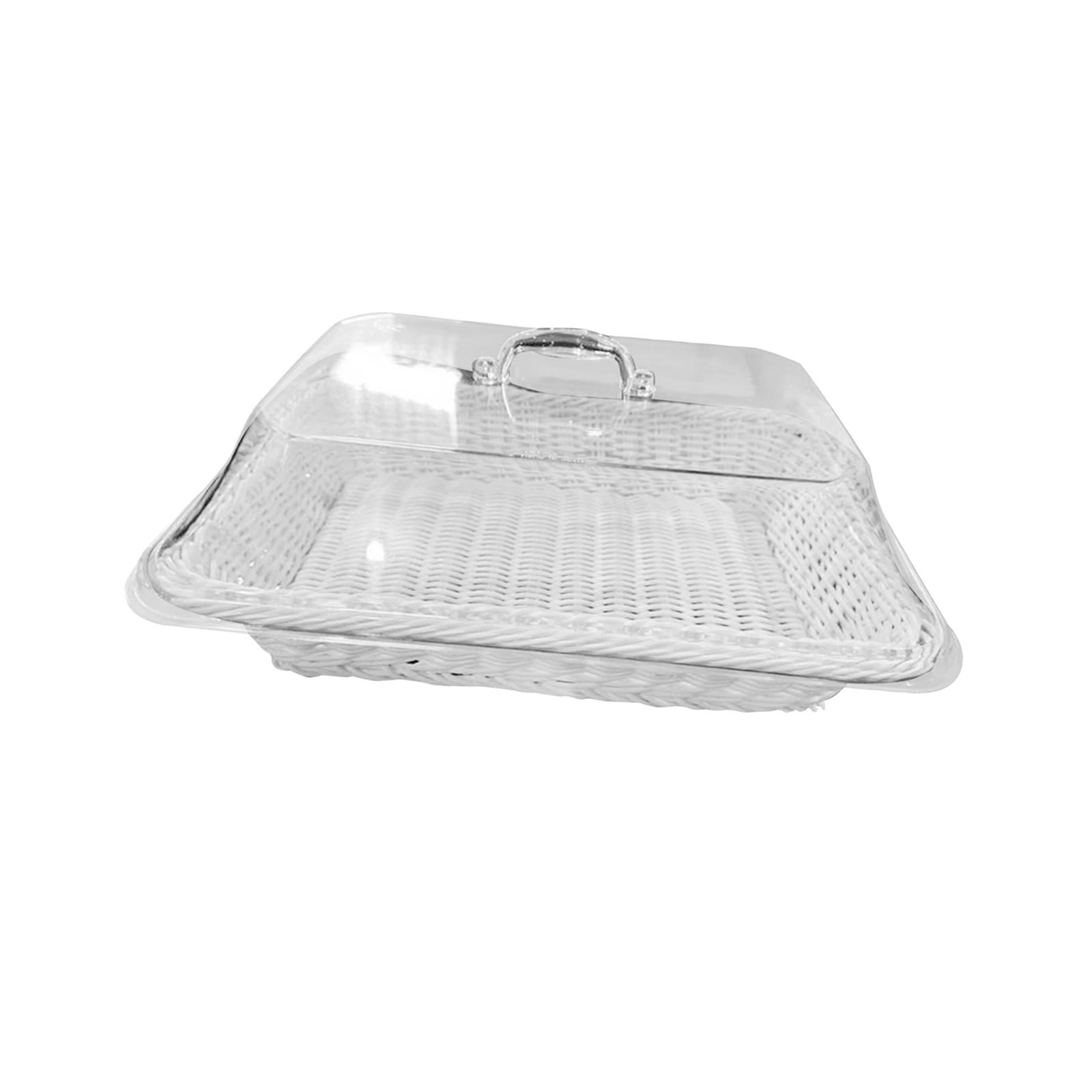 Canasto De Pan Tejida Con Tapa, Soporte Rústico, Canasto De Comida Para ...