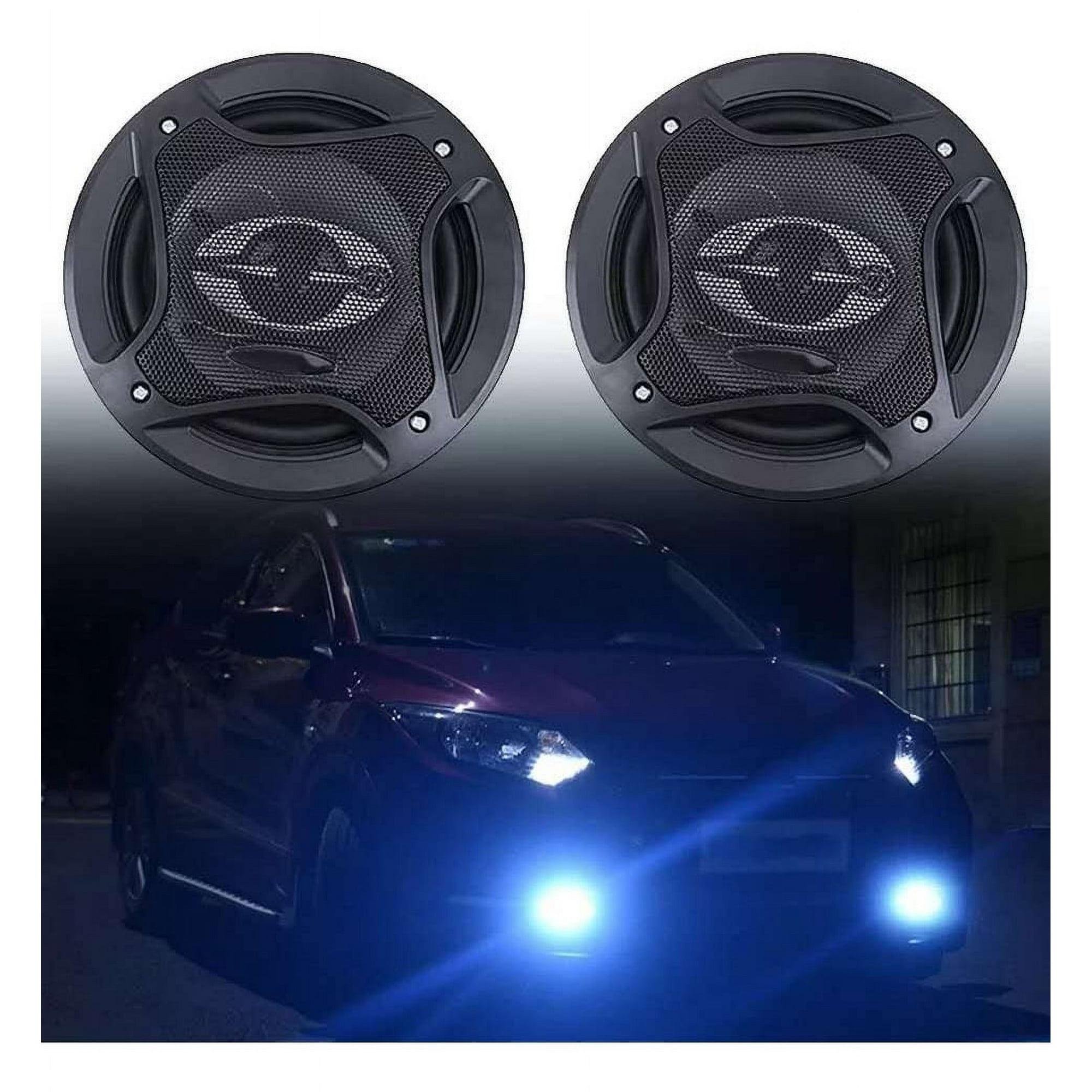 Kit 2 Parlantes Auto 13cm Redondo 300w Coaxial 2 Vías Hifi | Lider