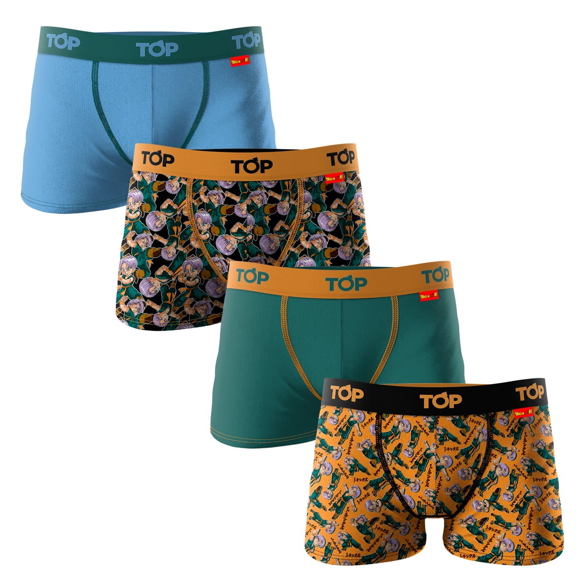 Bóxer Niño Algodón Dragon Ball Super Pack 4 C5 Top Talla 10 | Lider