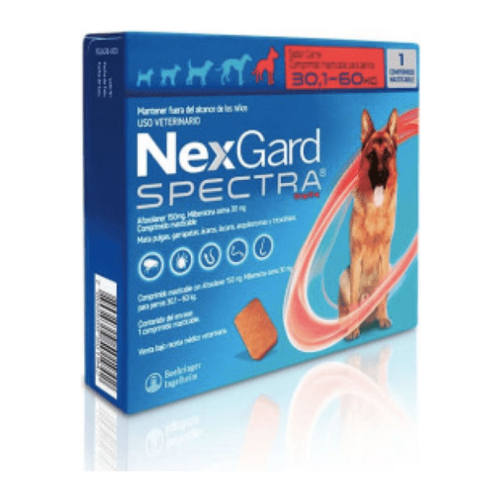 NexGard spectra - antiparasitario masticable para perros de 30 a 60 ...