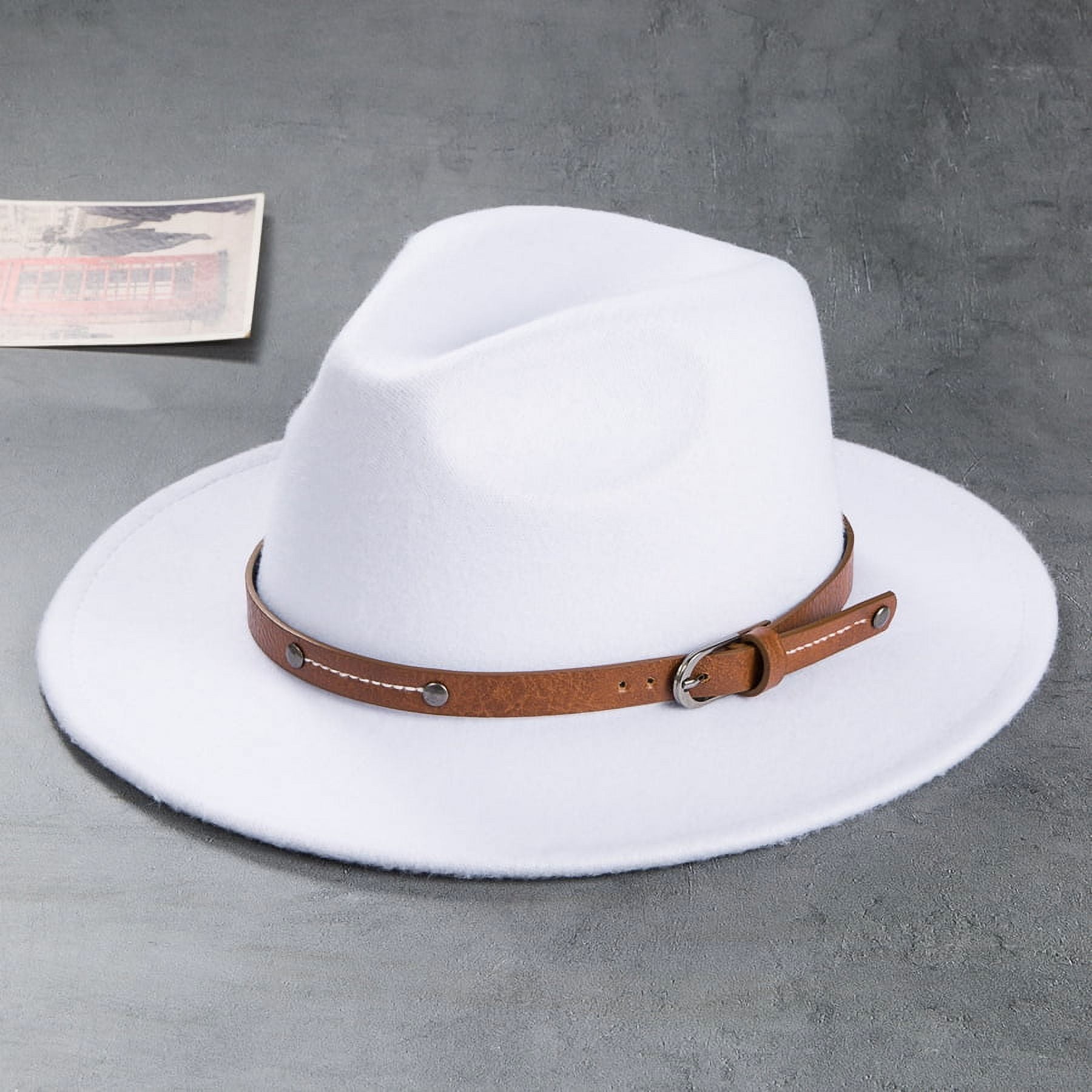 Vintage Felt Woolen Top Hat with Leather Buckle - Perfect for Jazz and ...