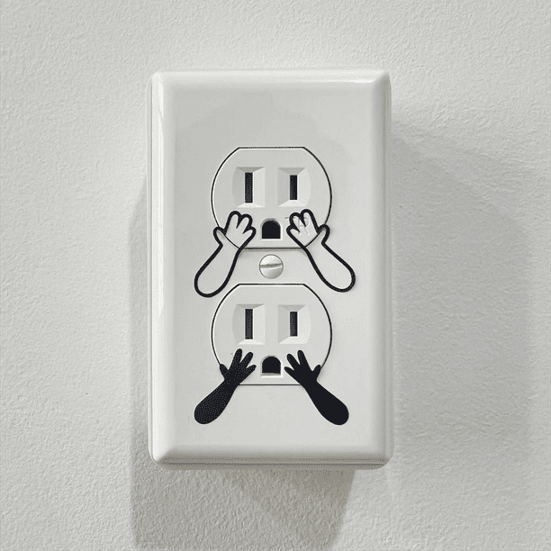 6 Pairs, Funny Vinyl Sticker Decal Cute Wall Art, Hand Socket Decals ...