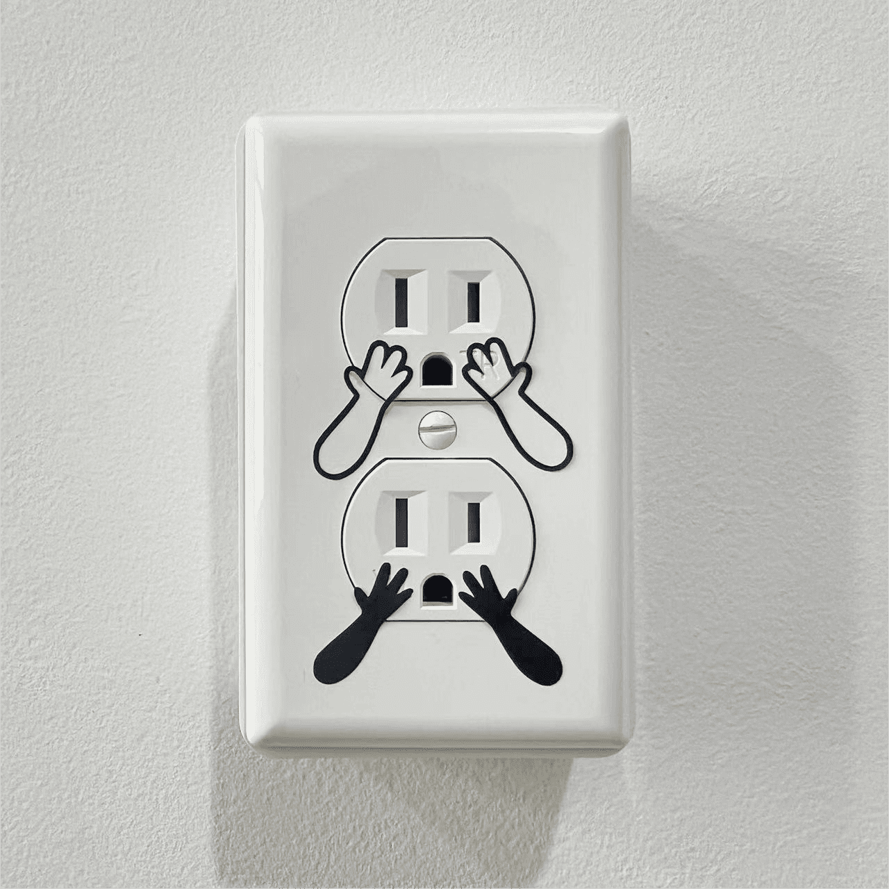 6 Pairs, Funny Vinyl Sticker Decal Cute Wall Art, Hand Socket Decals ...