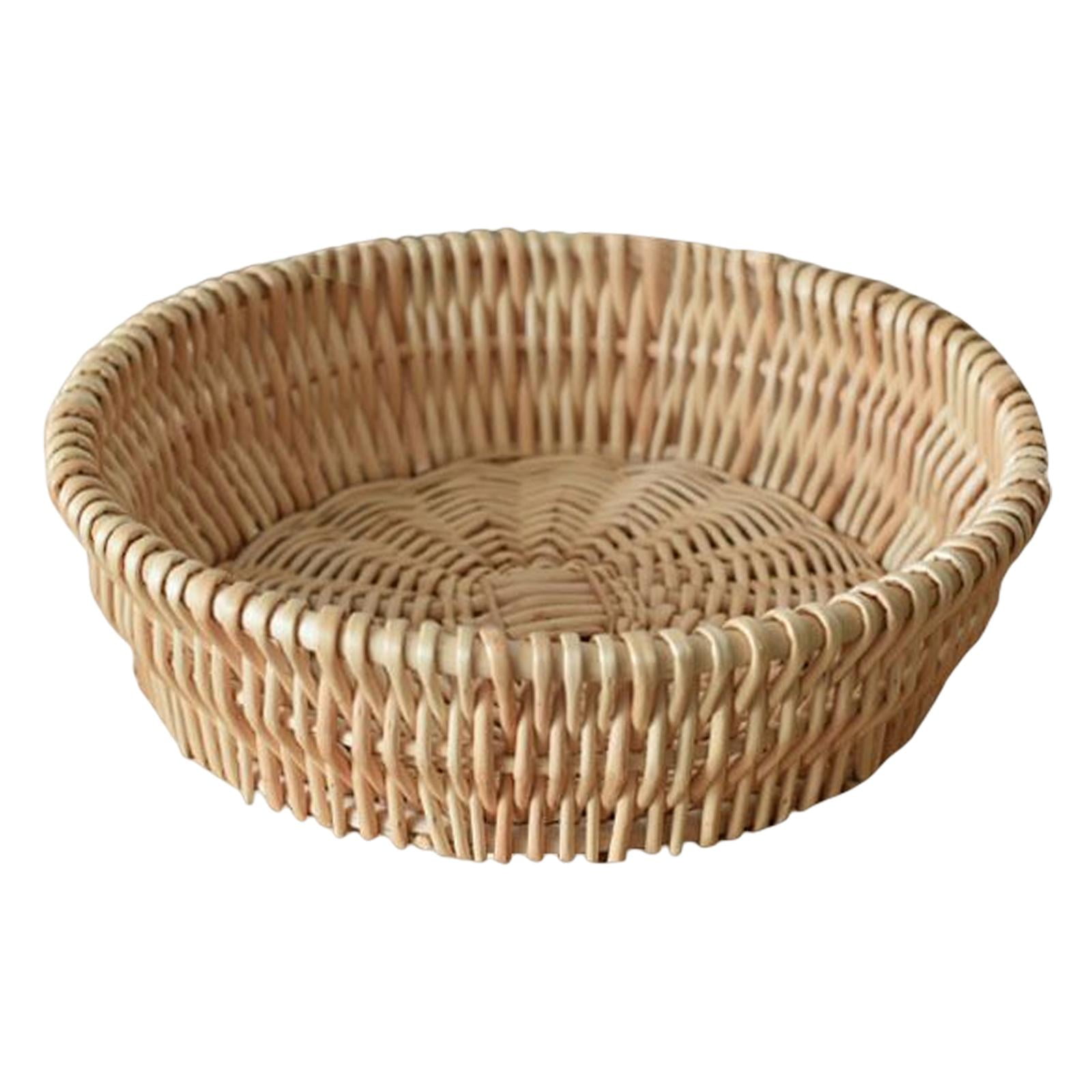 Canasto De Mimbre Hecha A Mano, Organizador De Mesa, Canasto De Pan De ...