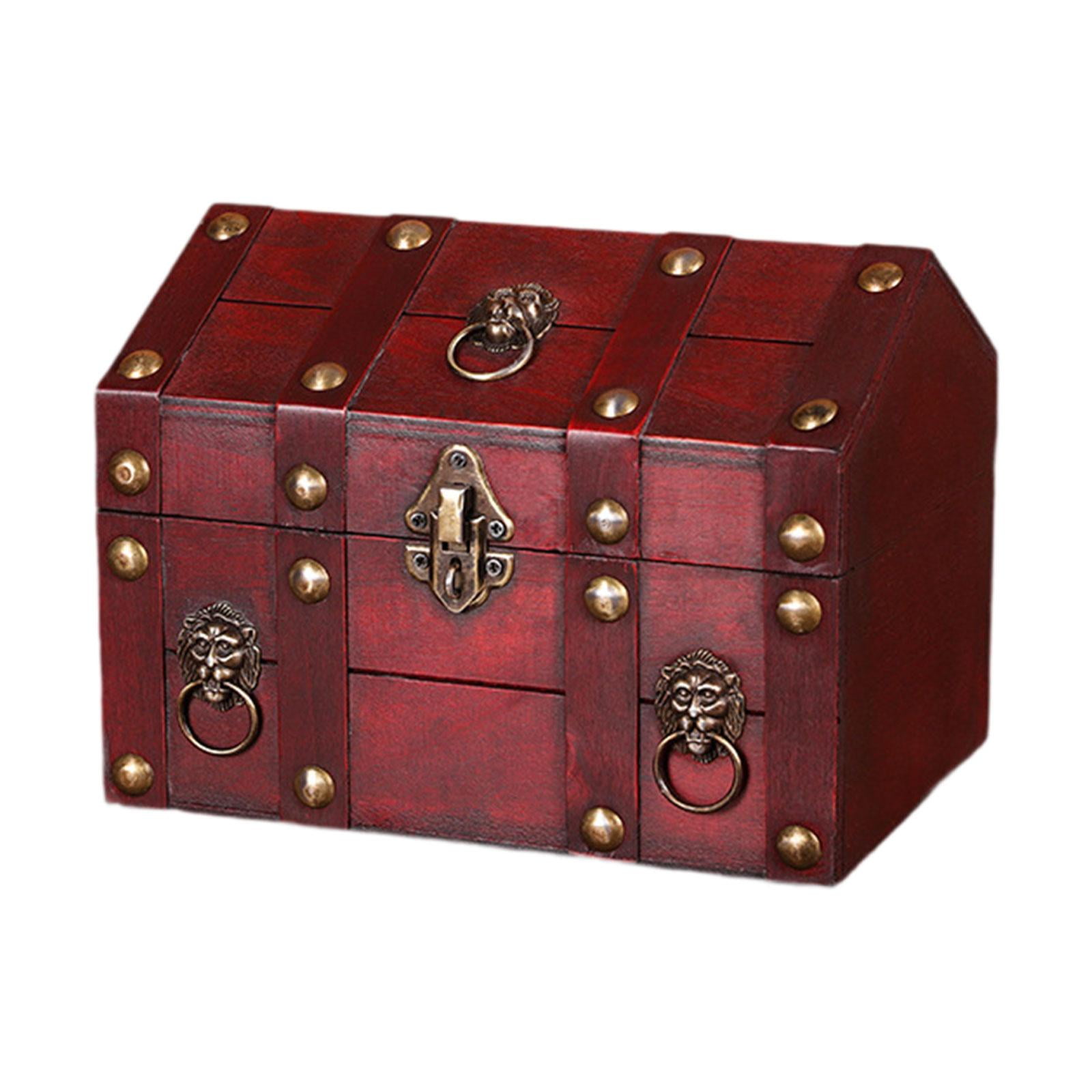 Baúl Del Tesoro Pirata De Madera Maciza Para Mujer, Diseño Vintage ...