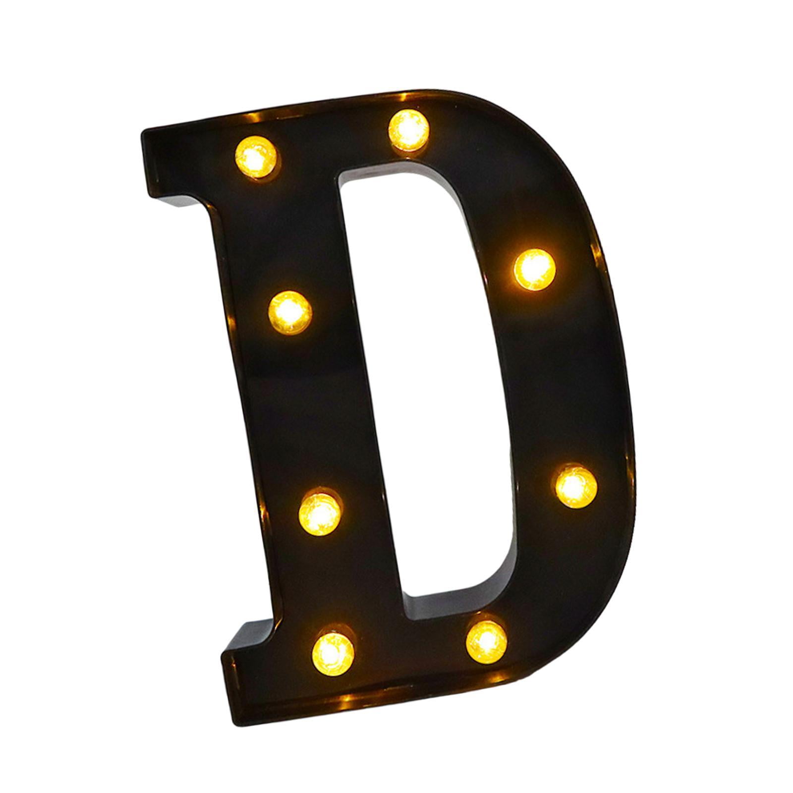 Letrero Con Letras Del Alfabeto Iluminado, Color Negro, Para Decoración ...