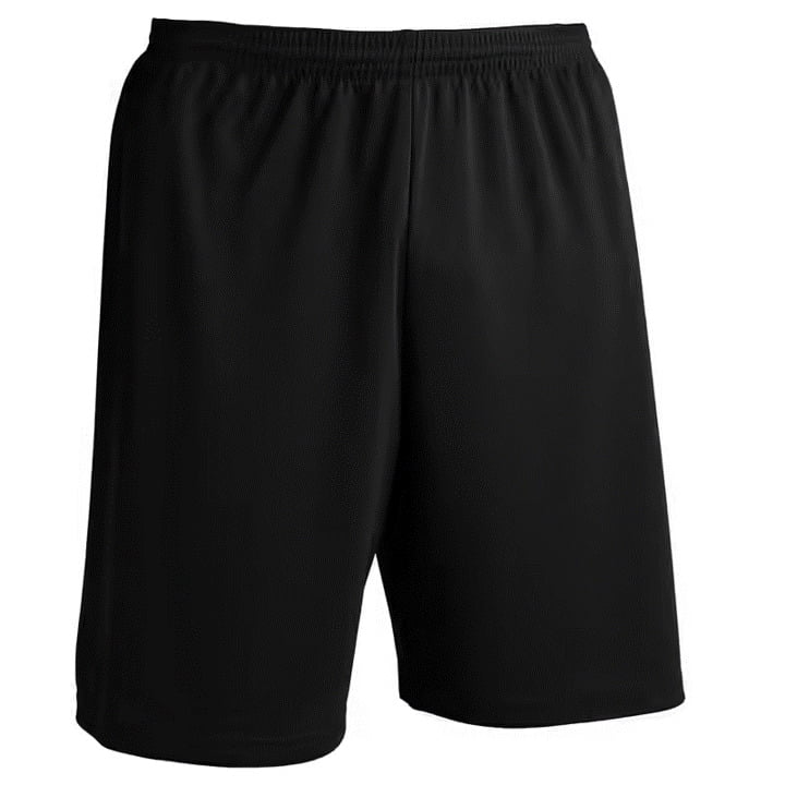 Short de Futbol Negro Liso Costuras Reforzadas Talla XL | Lider