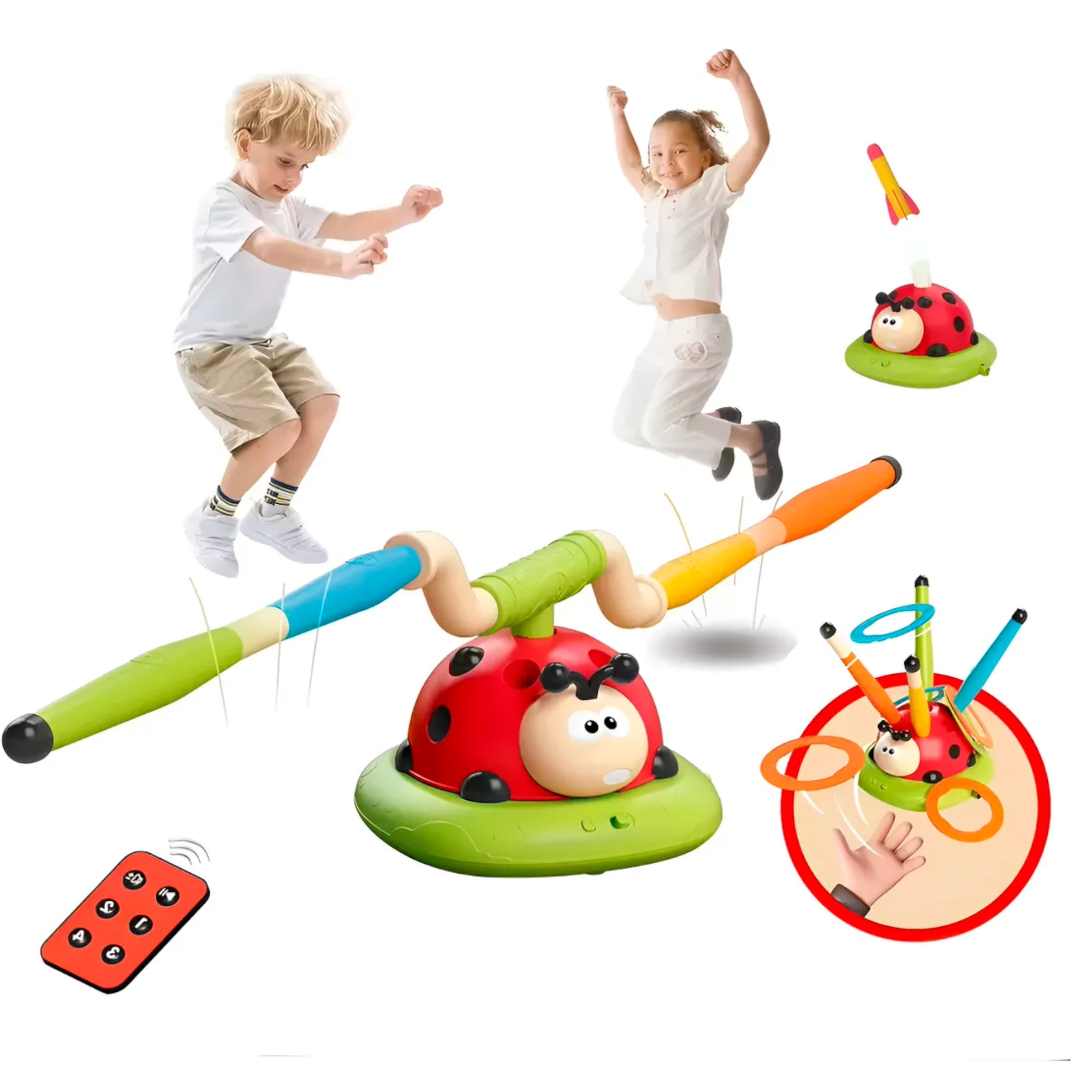 Juego Mariquita Interactiva 3 en 1 Musical Niños Salto Argolla | Lider